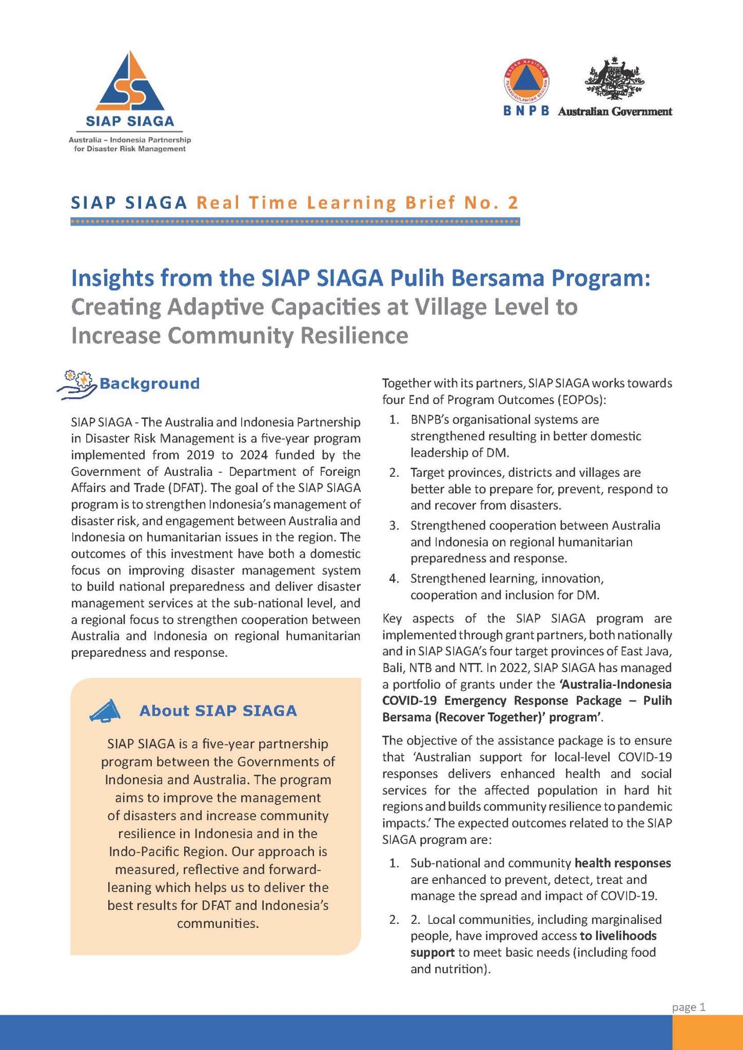 Participatory Review Of Semeru Eruption Response | Siap Siaga